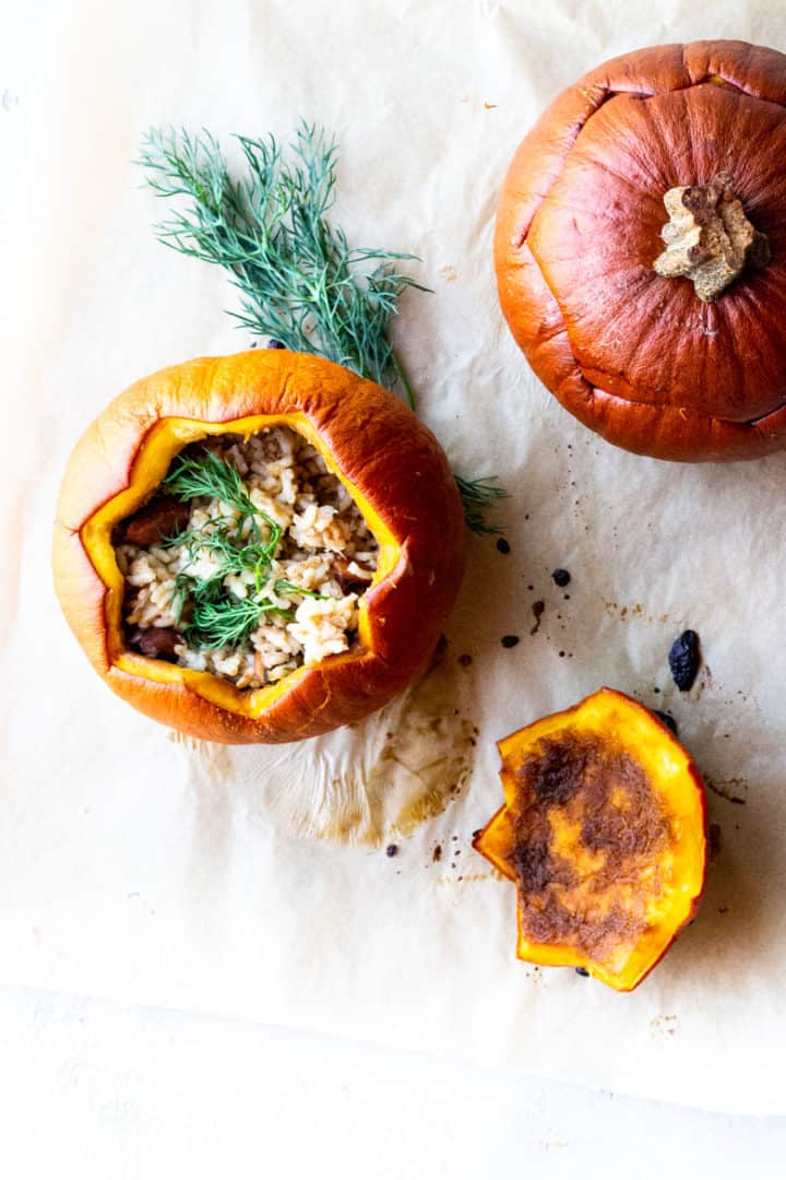 Vegan Rice Stuffed Pumpkin: Turkish Balkabağı Dolması | Aegean Delight