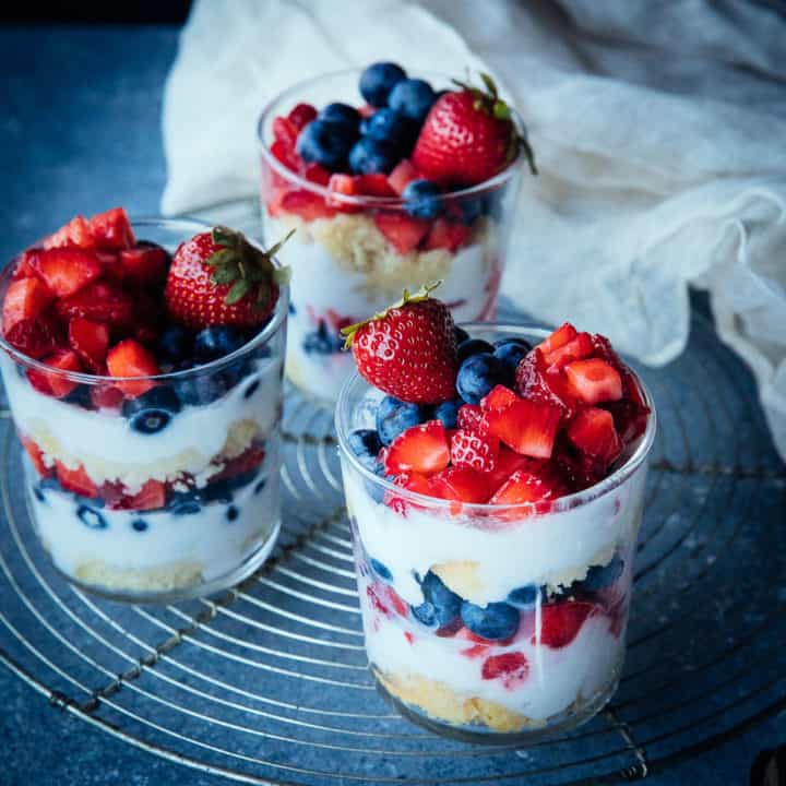Vegan Trifle Cups with Vanilla Cake and Coconut Cream | Aegean Delight