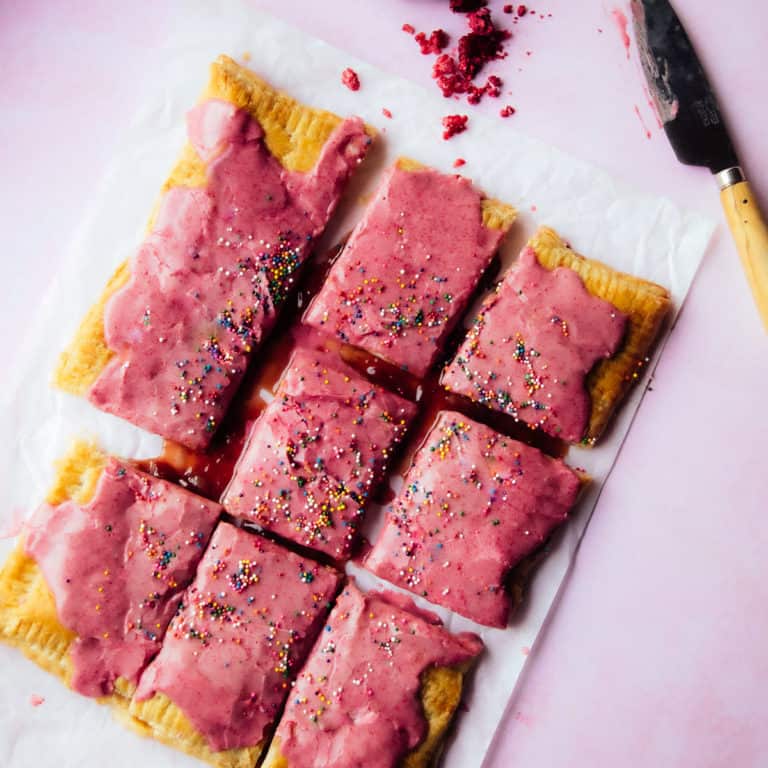 Giant Vegan Frosted Strawberry Pop Tart | Aegean Delight
